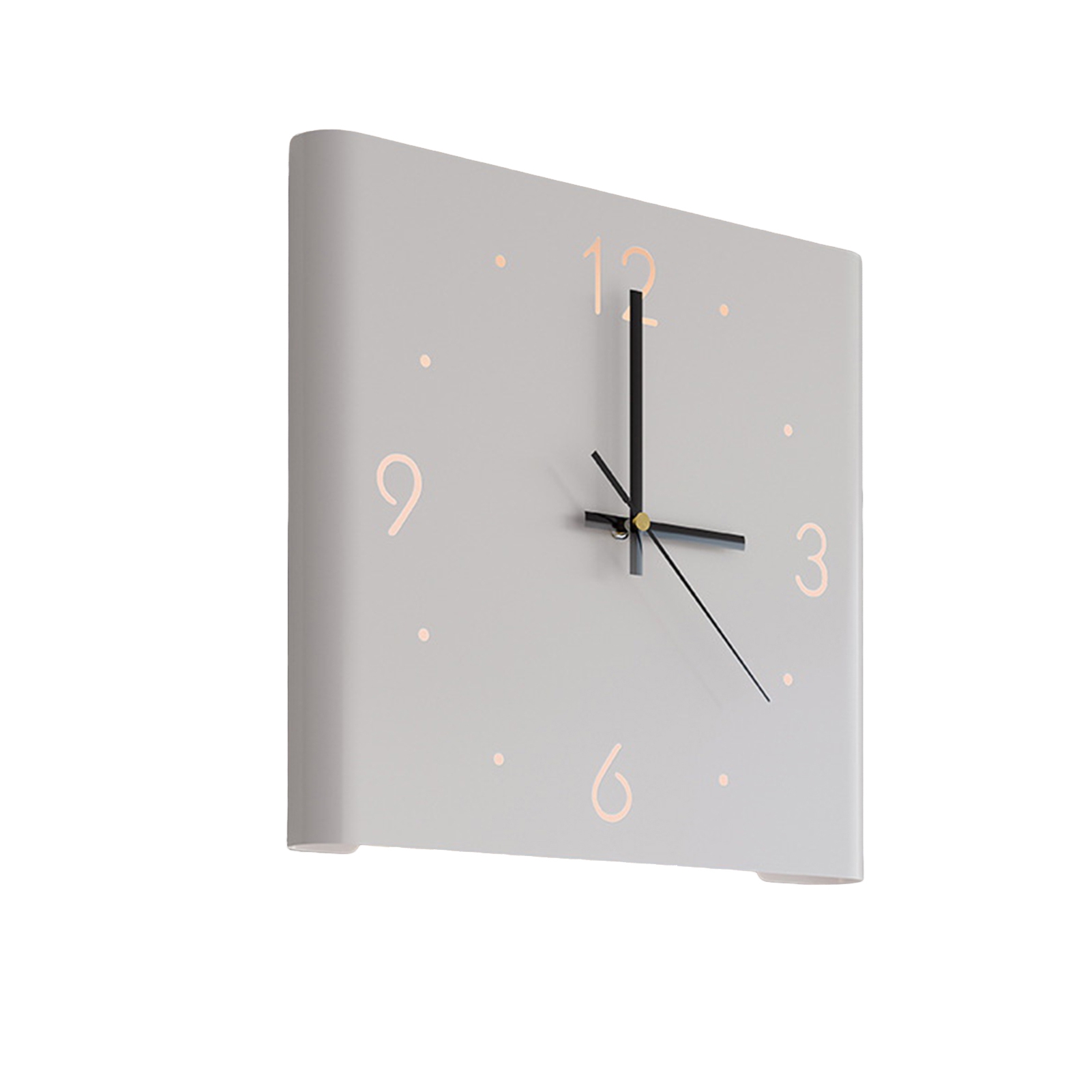 Luminous Corner Wall Clock with Hollow Numbers Quiet Operation Easy to ...