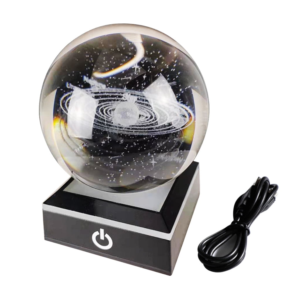 Luminous Crystal Ball 3D Crystal Ball Light White Crystal Material ...