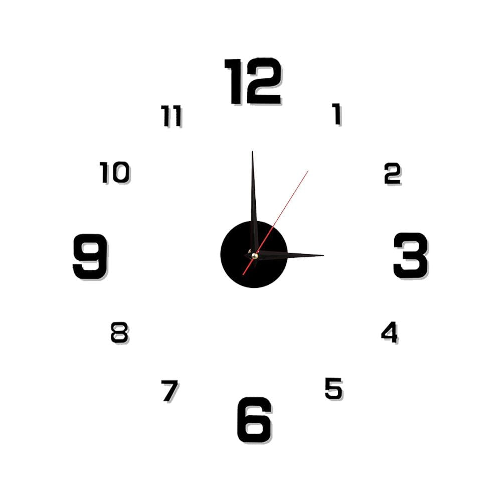 Luminous Digital Clock Wall Sticker Clock Silent Wall Clock Home ...