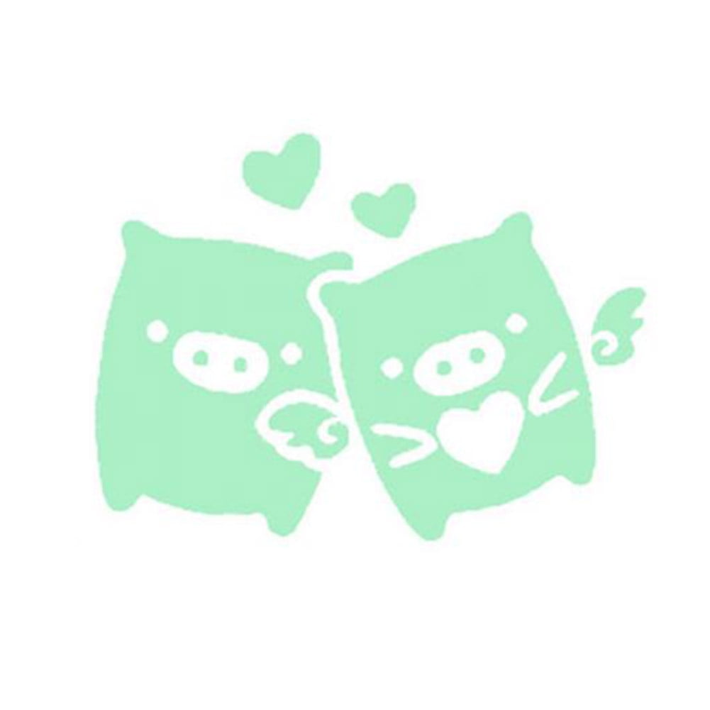Luminous Double Pig Shape Switch Socket Sticker Modern Fashionable ...