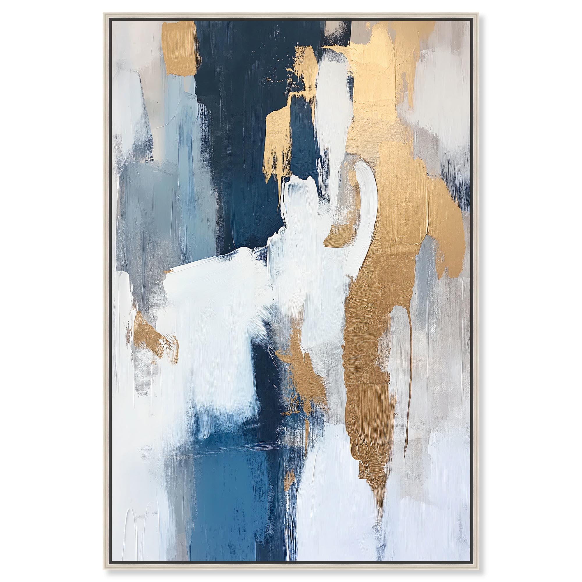 Luminous Earthsong II Canvas Coastal Abstract by Art Remedy, Silver Frame, 10" x 15" - Walmart.com