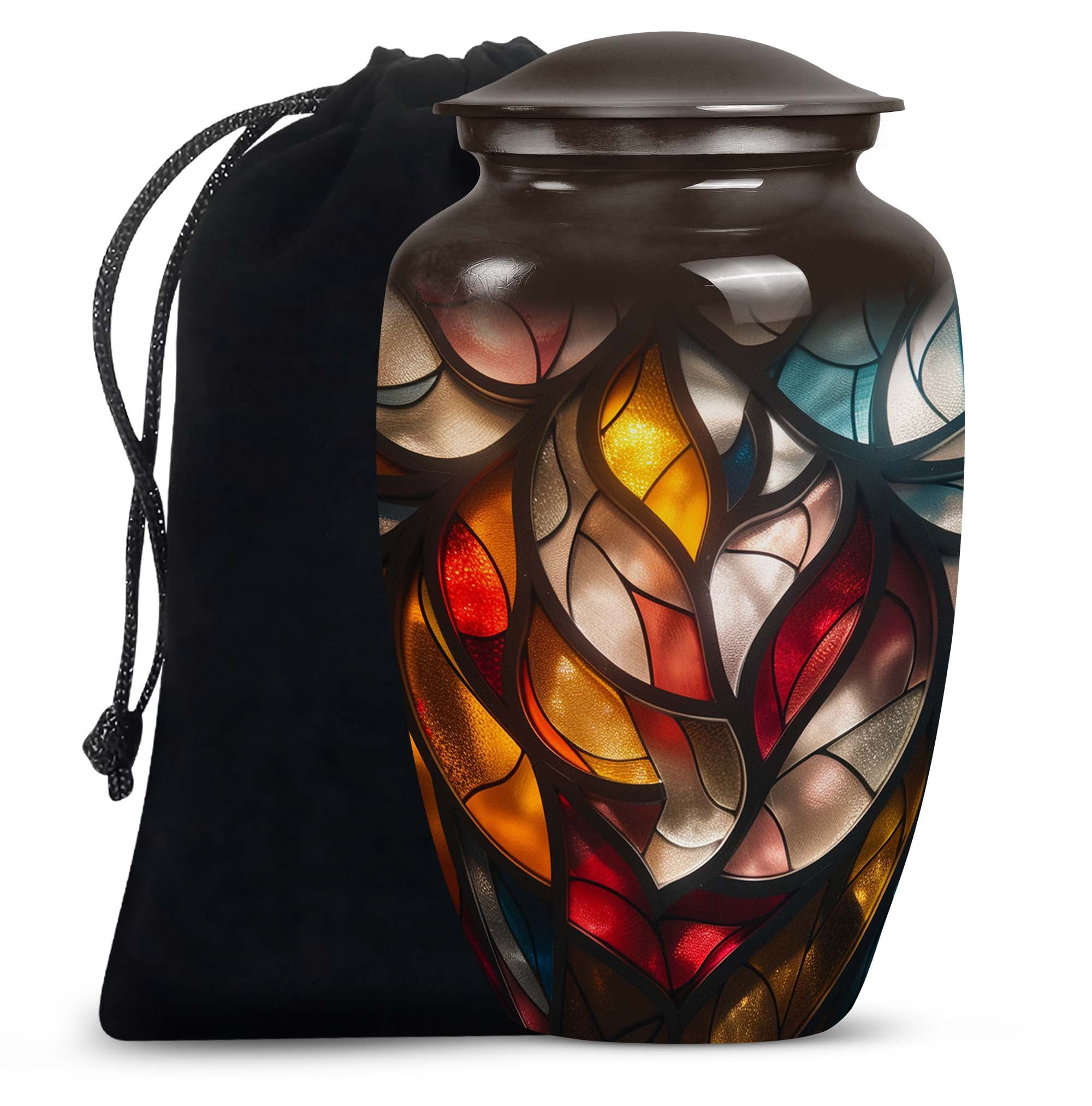 Luminous Elegance - Large With Velvet Bag - Urn For Human Ashes For Adult Male & Female ...