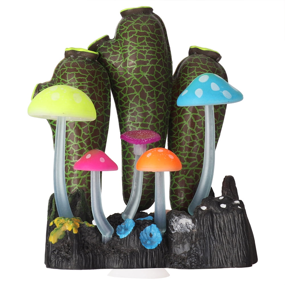 Luminous Emulation Silica Gel Plant Decoration Fish Tank Aquarium ...