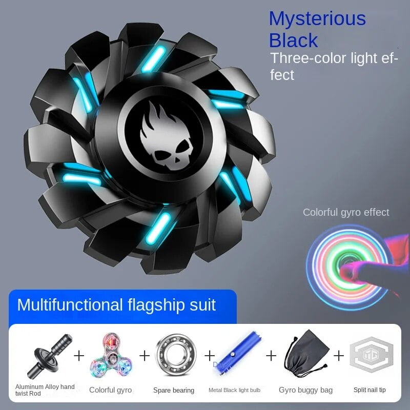 Luminous Fidget Spinner EDC Metal High-grade Stress Relief Rainbow ...
