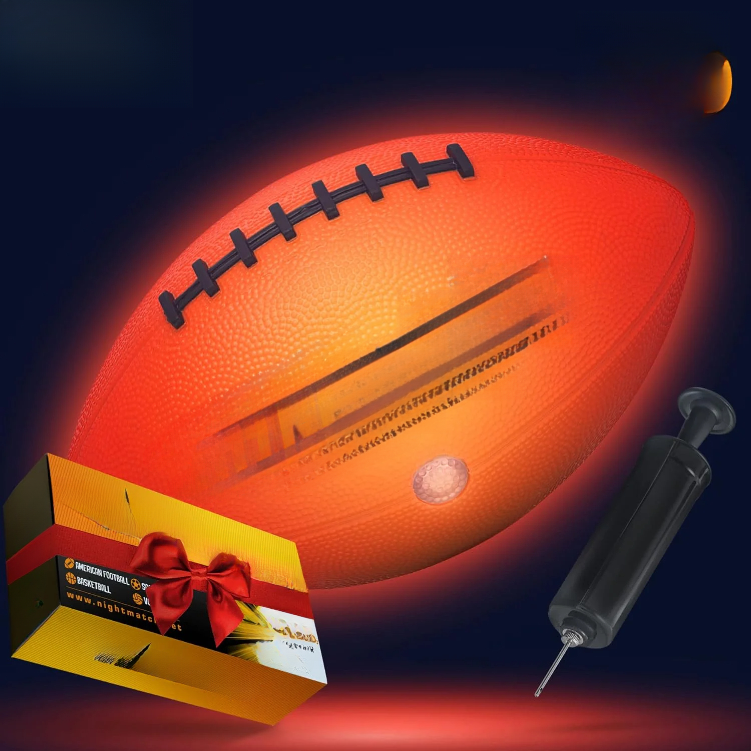 Luminous Football-Super Bright Waterproof Led Football Light-Pump and ...
