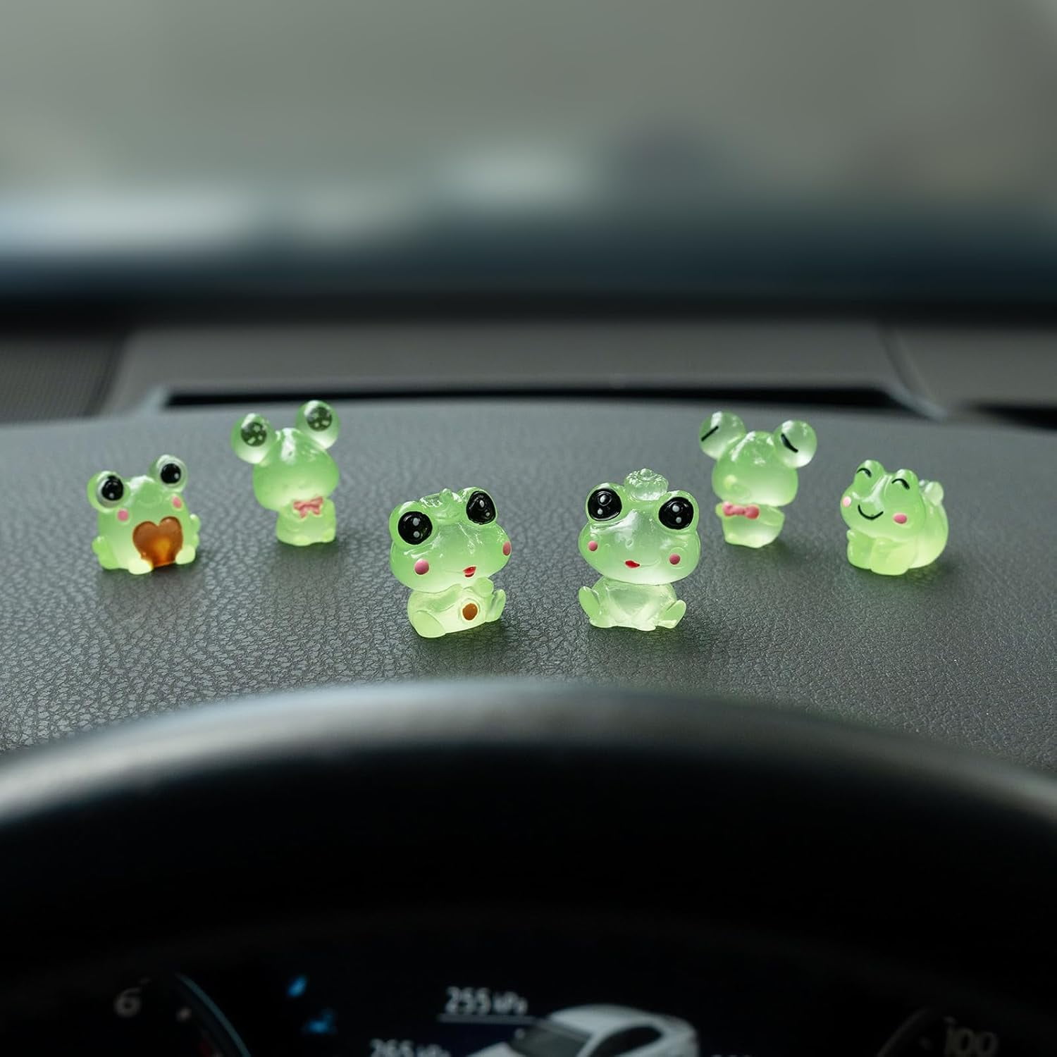 Luminous Frog Car Dashboard Decor, 6PCS Fun Frog Car Dash Decorations ...