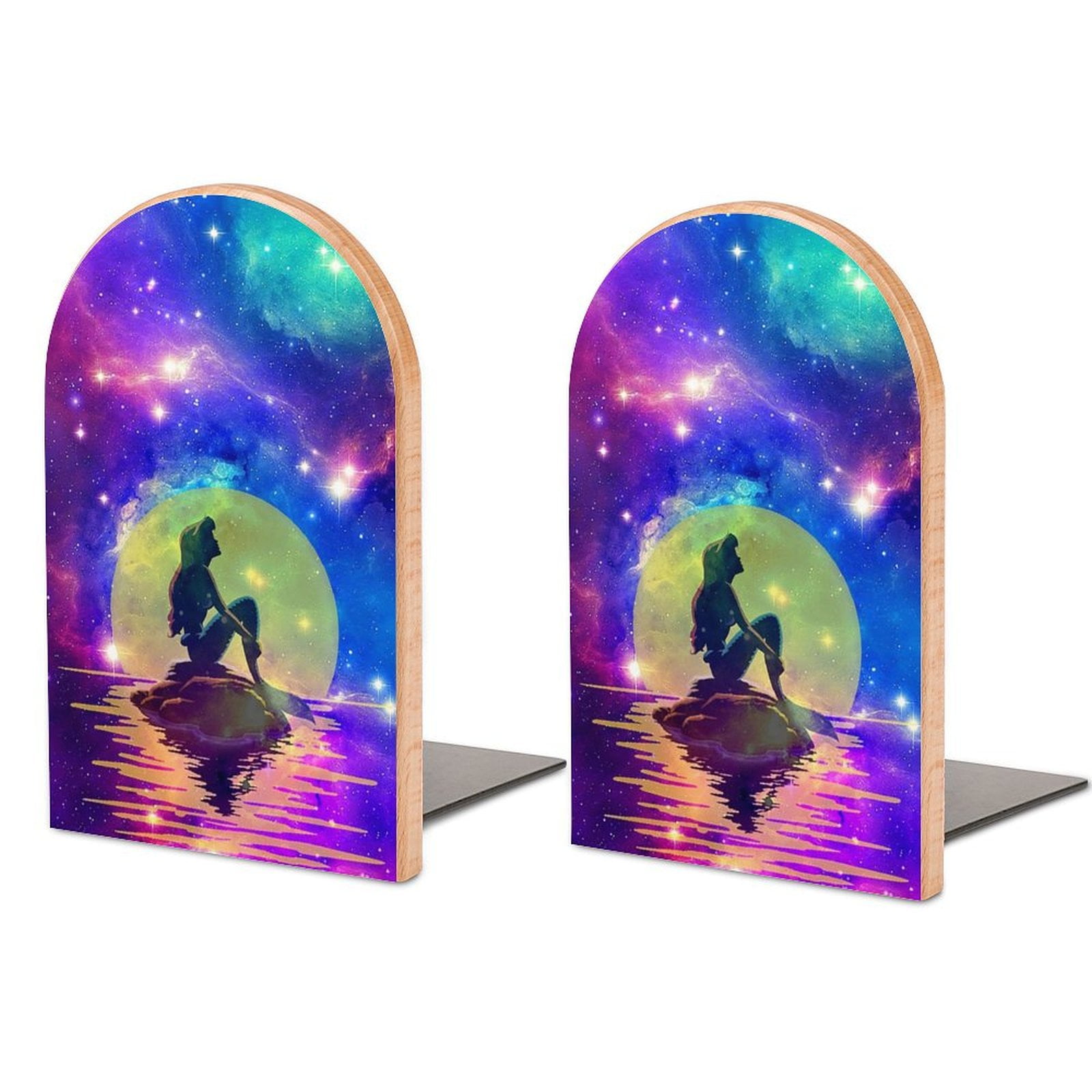 Luminous Galaxy Princess Ariel Book Ends,BookEnds Supports for Bookrack ...