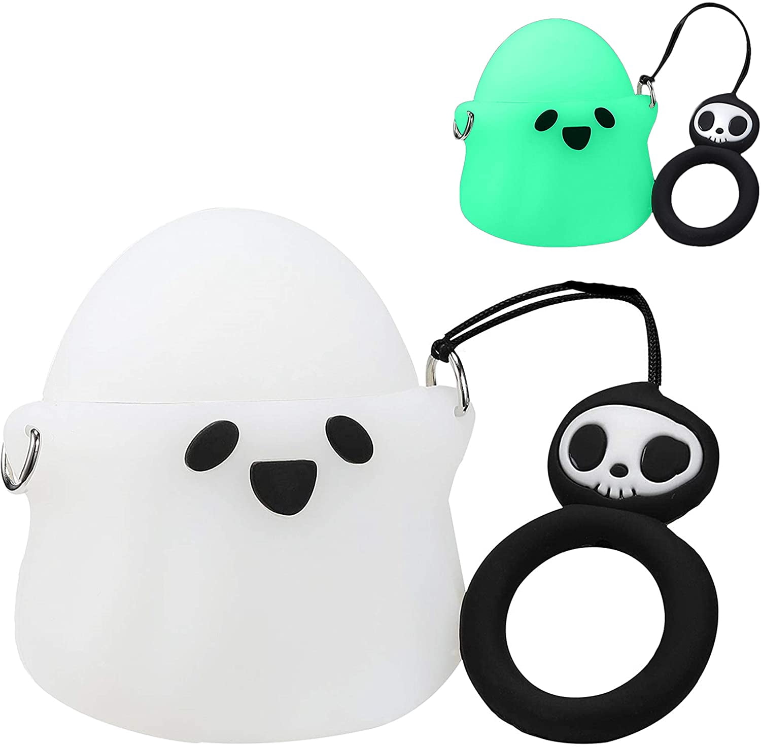 Luminous Ghost for Airpod 1/2 Case, Cartoon Cute Fashion Cool Silicone ...