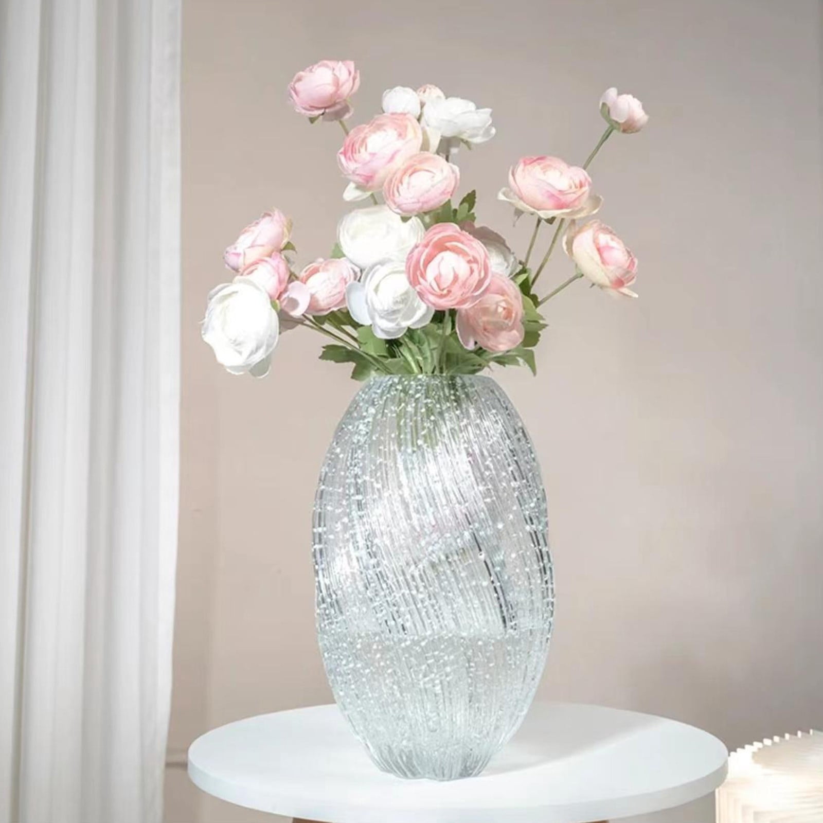 Luminous Glass Vase for Flowers | Modern Hydroponic & Decorative ...