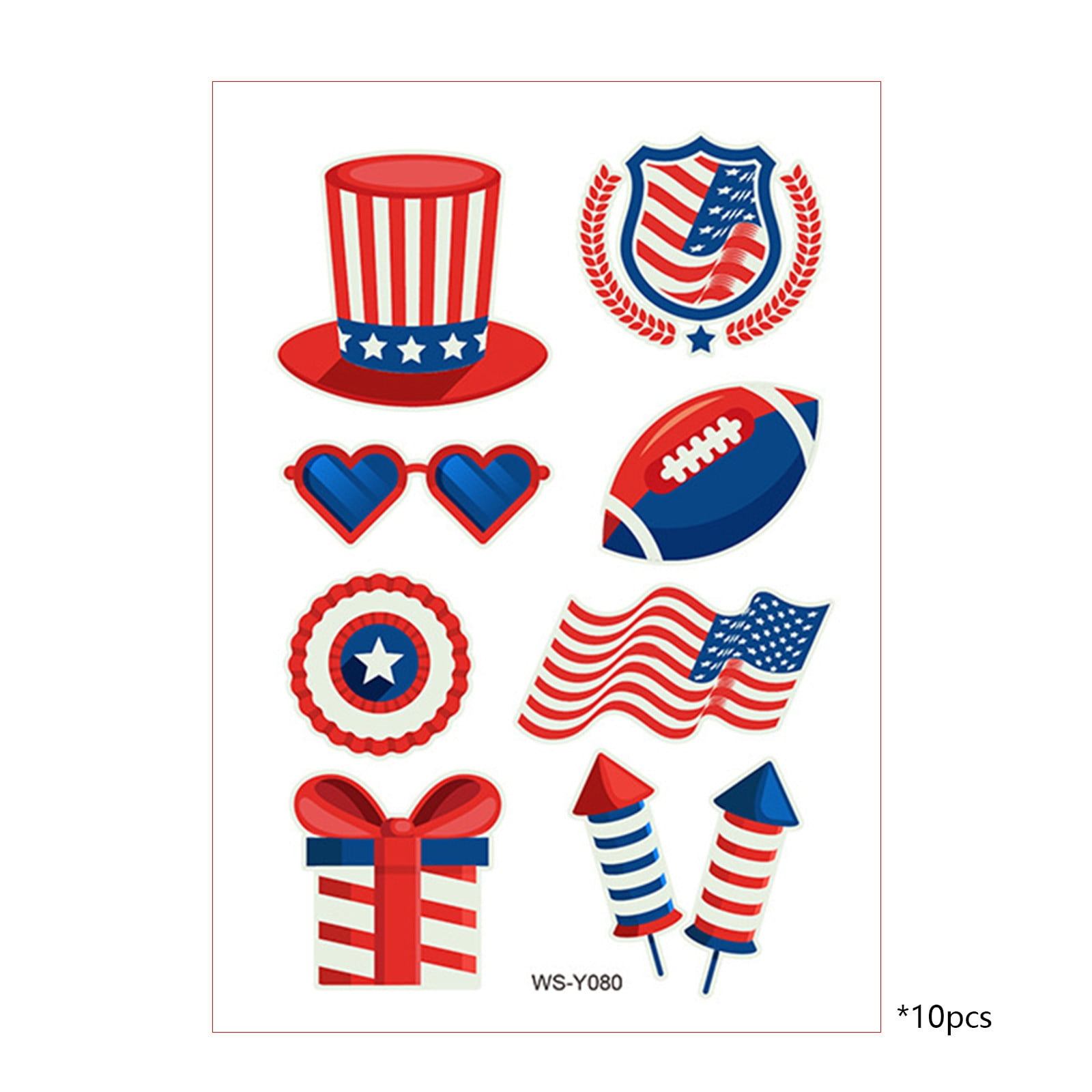Luminous Independence Day Sticker Flag Party Luminous Disposable ...