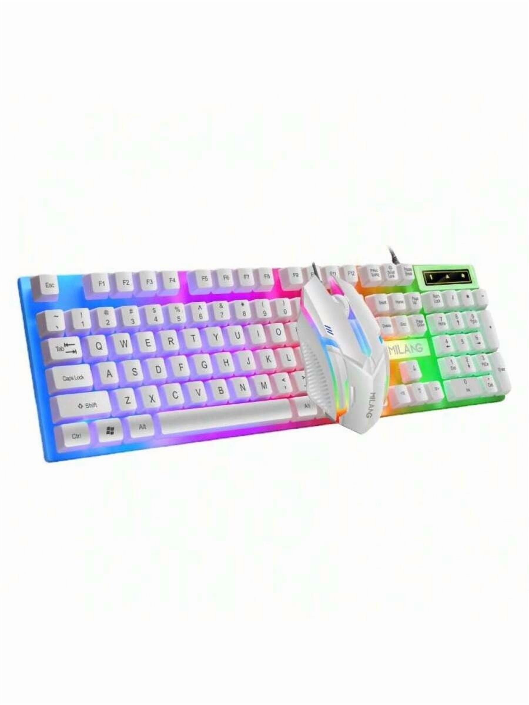 Luminous Keyboard And Mouse Set Wired USB Home Office Gaming Keyboard ...