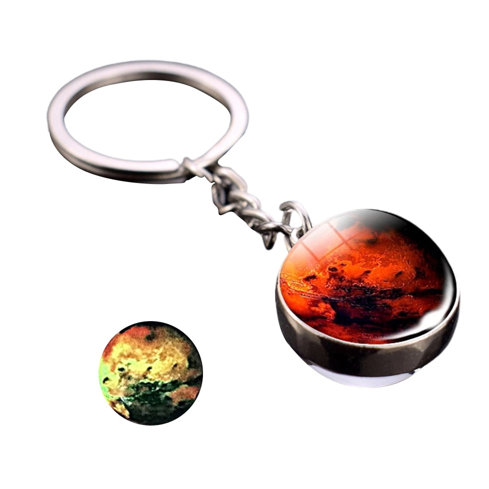 Luminous Keychain Portable Solar System Planet Keyring Double Side ...