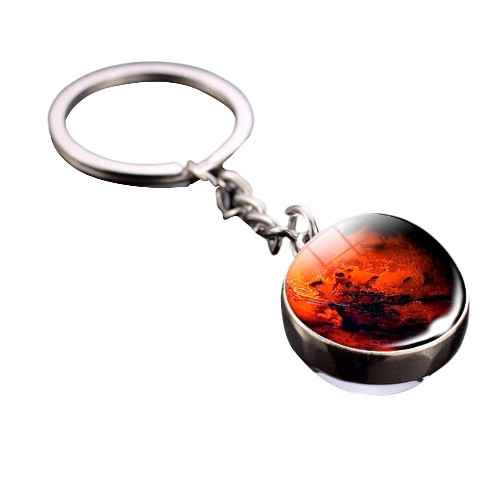 Luminous Keychain Portable Solar System Planet Keyring Double Side ...