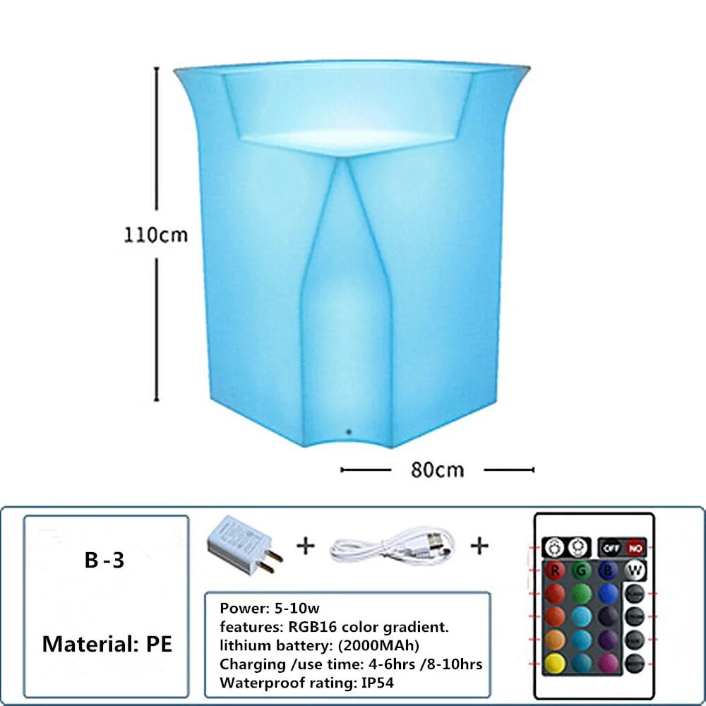 Luminous LED Bar Counter waterproof rechargeable Rundbar LED Bartresen ...