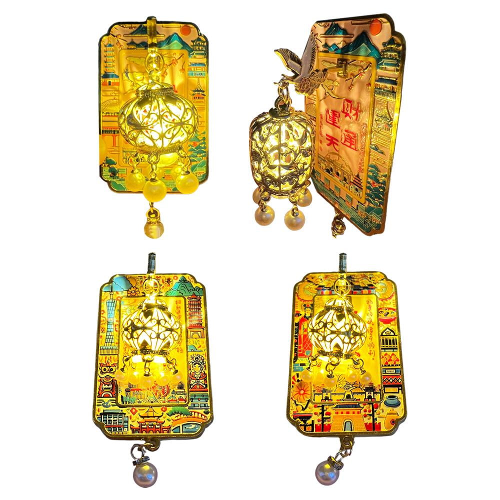 Luminous Lantern Refrigerator Magnets, Glow Fridge Magnets, Lucky ...
