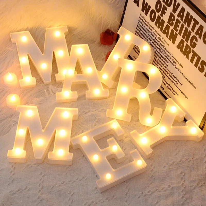 Luminous Letter Lamp LED Lamp Birthday Wedding Proposal Decoration ...
