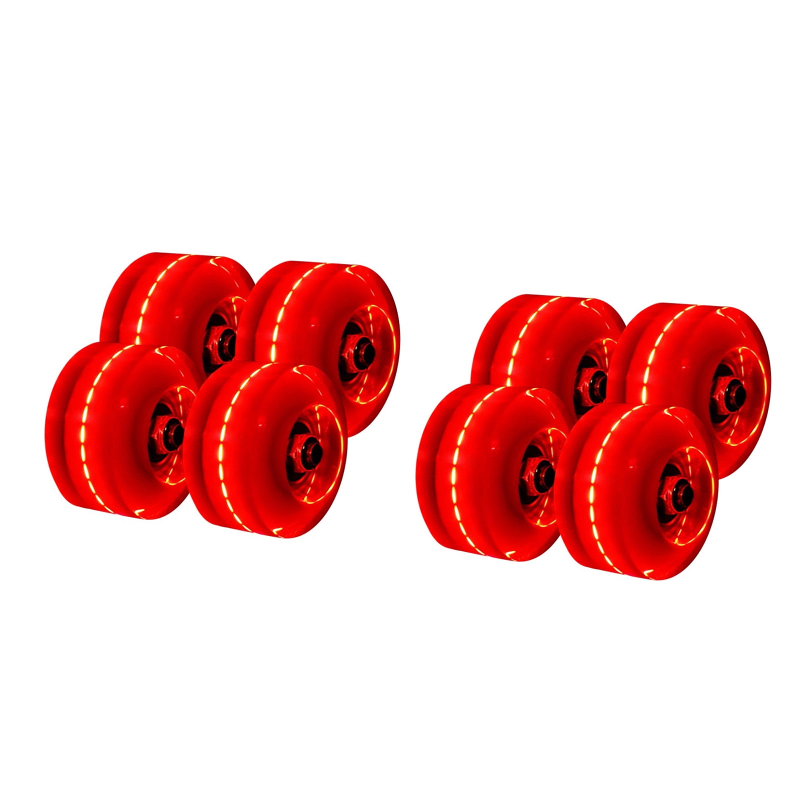 Luminous Light Up Quad Roller Skate Wheels with Bankroll Bearings ...