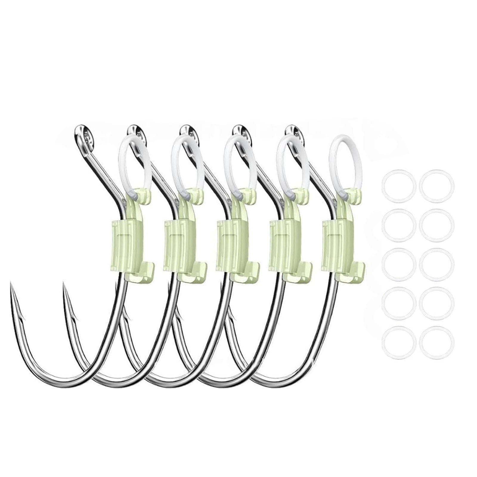 Luminous Live Shrimp Hooks - High Carbon Steel Fishing Hooks with ...