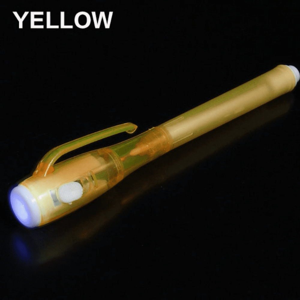 Luminous Magic Invisible marker led UV lamp ballpoint pen secret ...