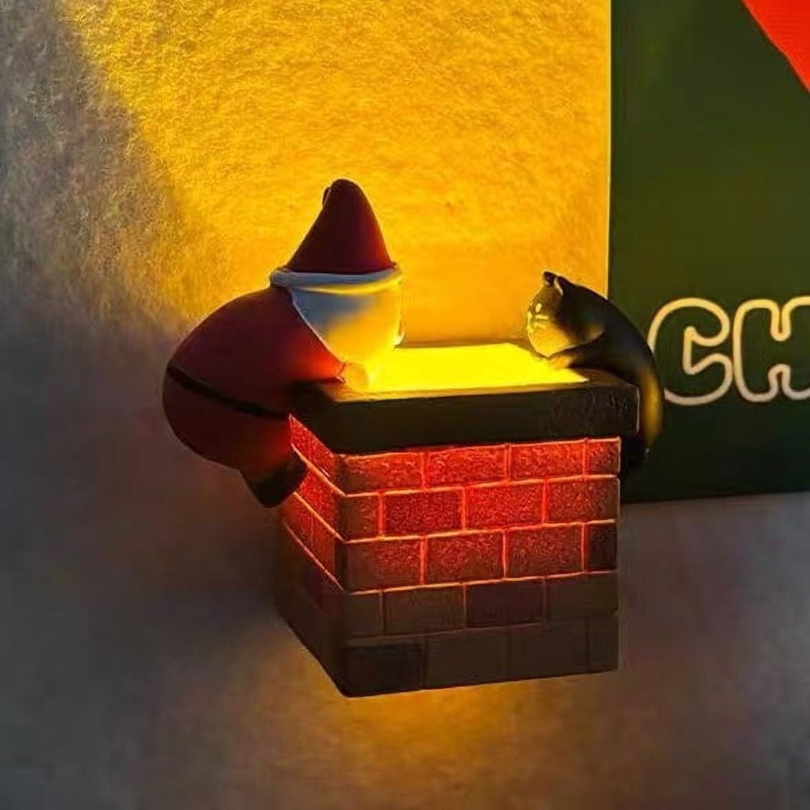 Luminous Magnetic Chimney Sticker Set with Movable Figurines for ...