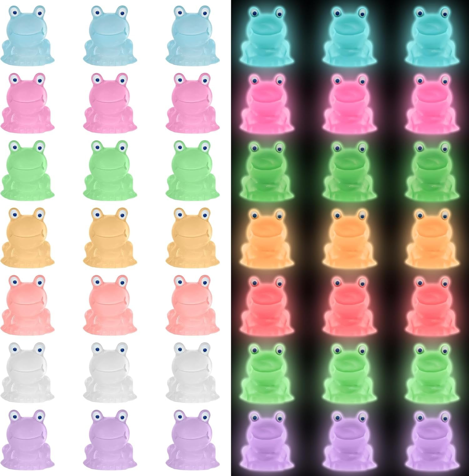 Luminous Mini Frogs - in The Dark Miniature Frog Figurines for Fairy ...