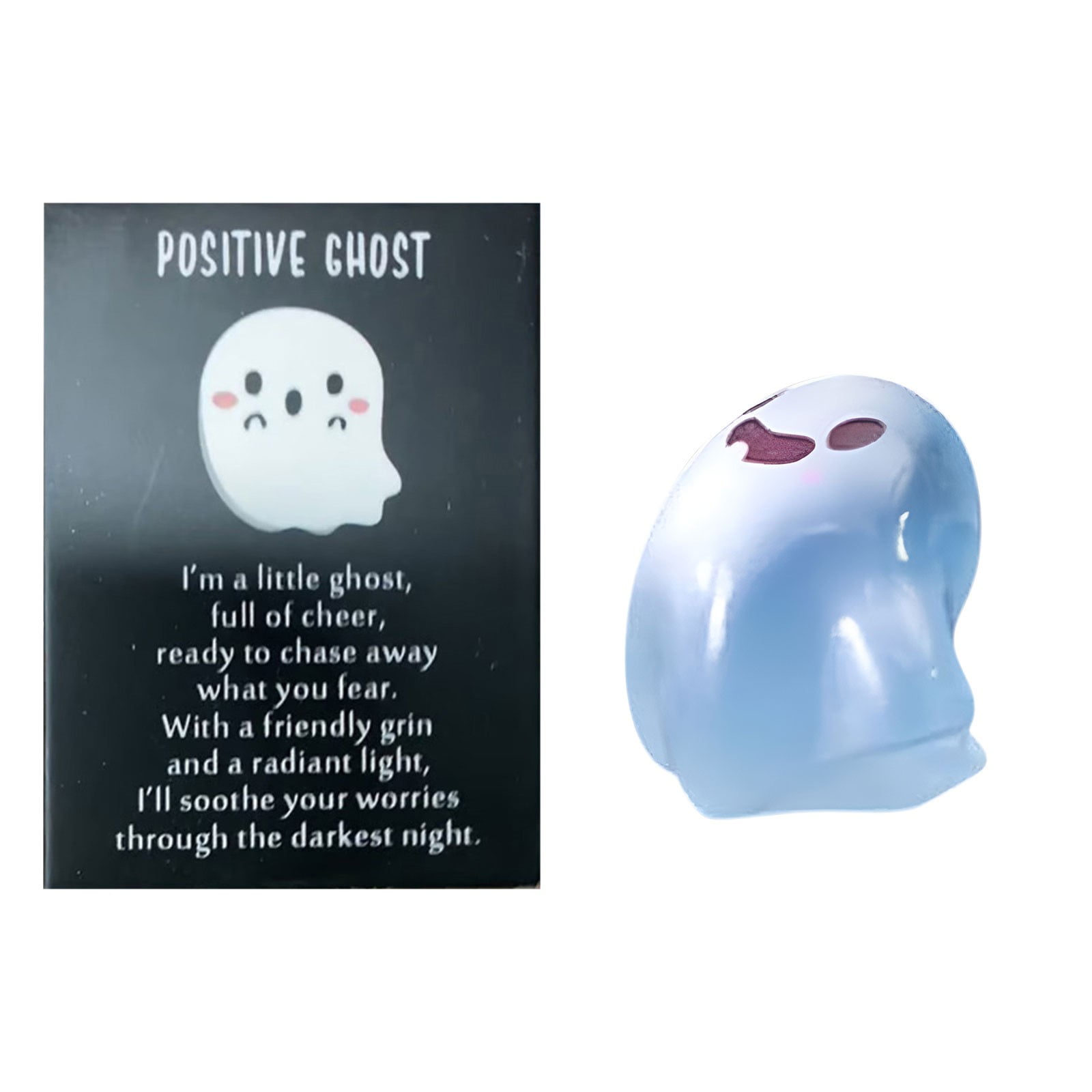 Luminous Mini Ghost Figurines Set with Display Boxes,Glow-In-The-Dark ...