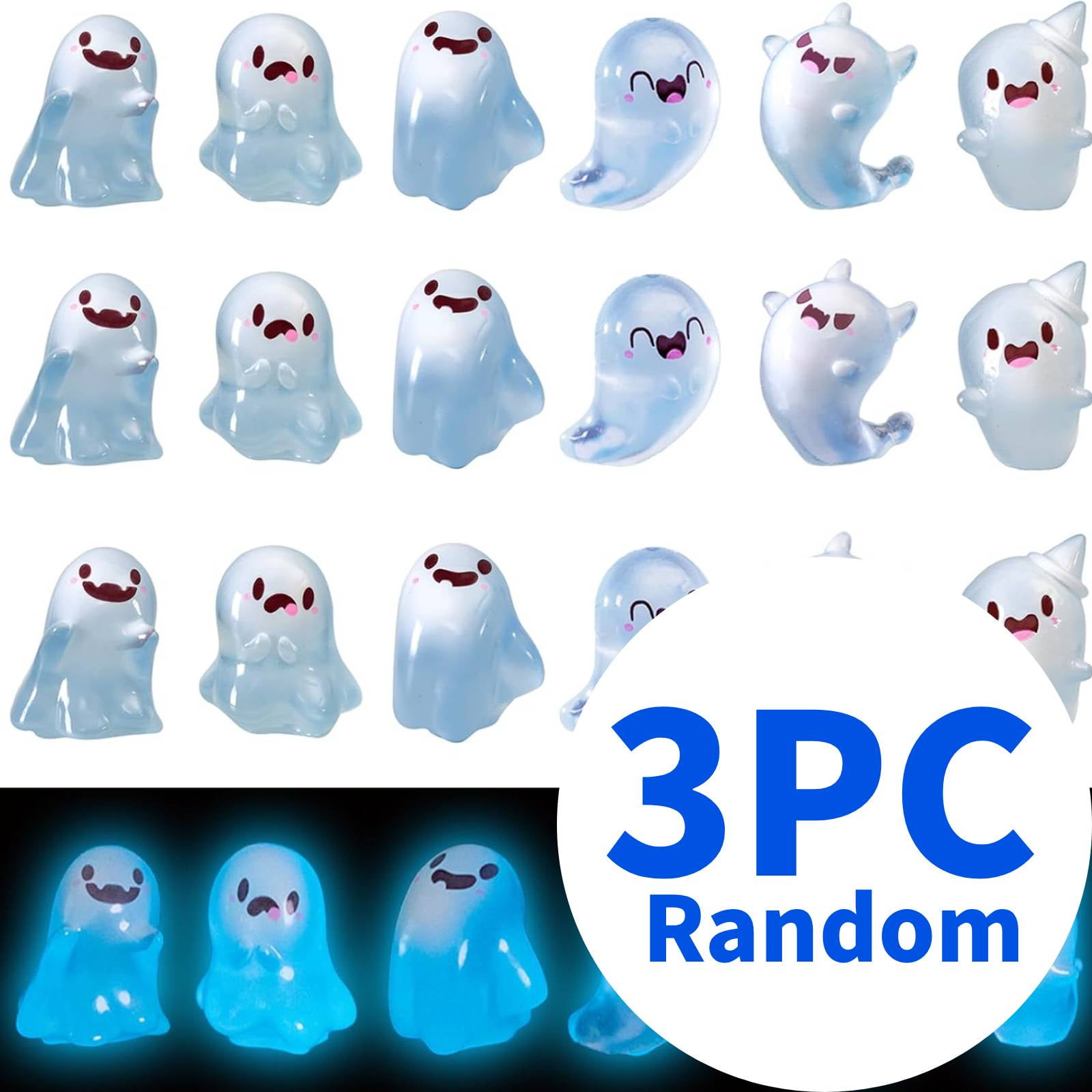 Luminous Mini Resin Cute Miniature Ghost Figurines Glow in The Dark ...