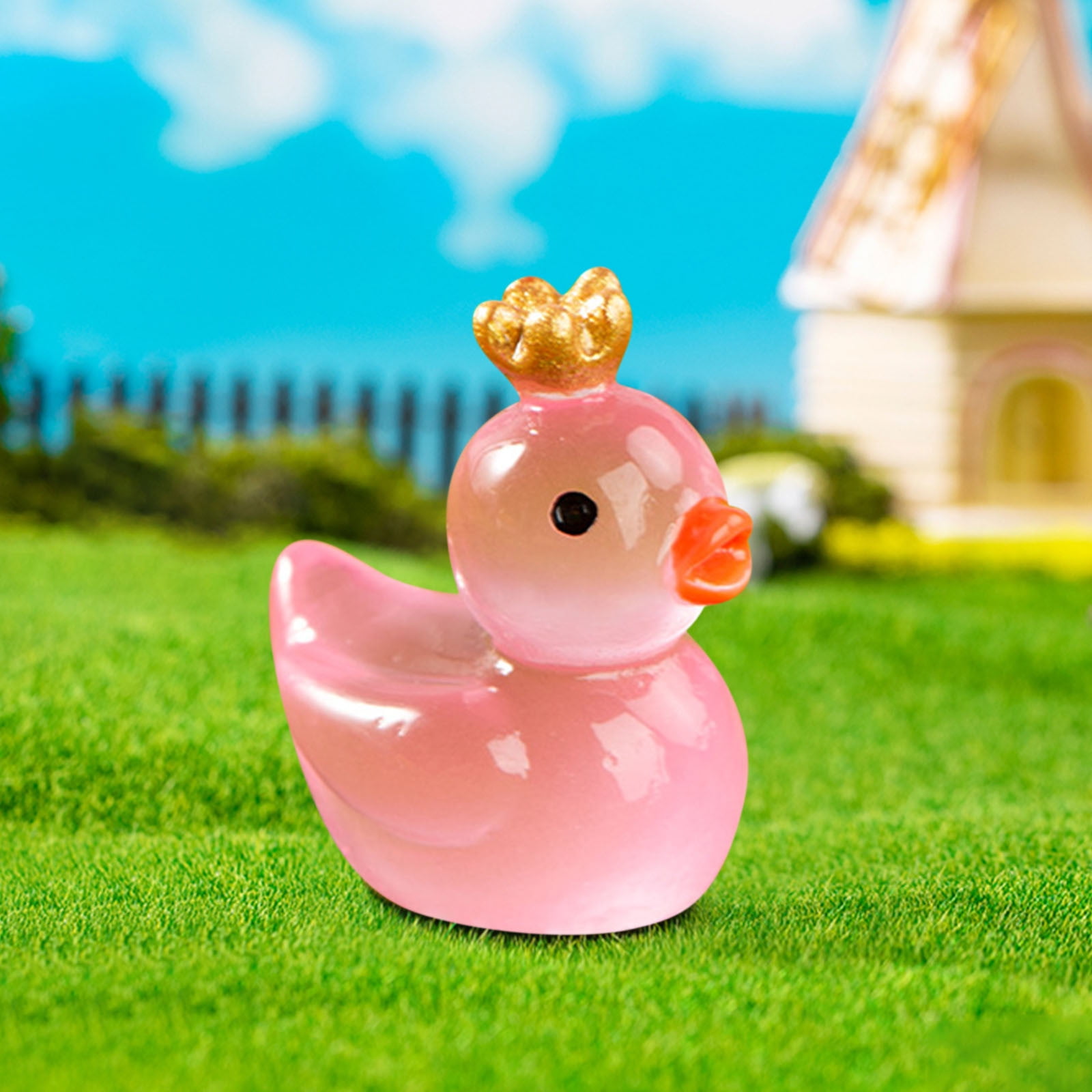 Luminous Mini Resin Duck Miniature Duck Figures Glow in The Dark Micro ...