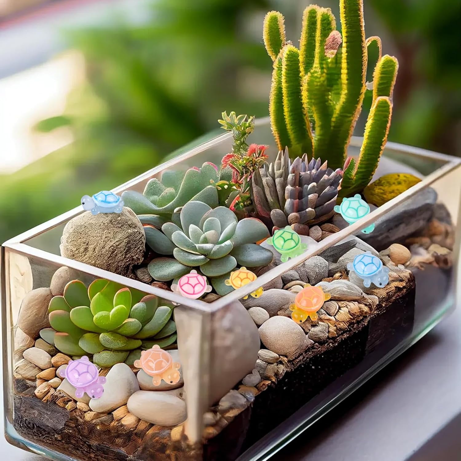 Luminous Mini Turtles Mini Resin Animals Tiny Turtles for Crafts Doll ...