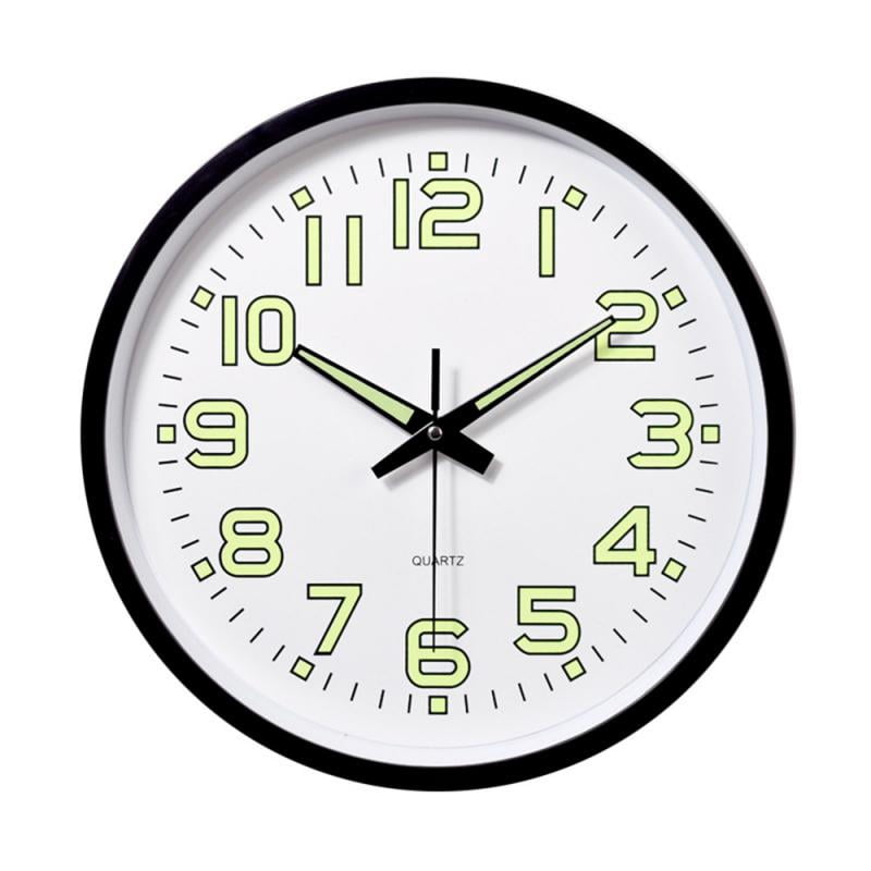 Luminous Minimalist Wall Clock Modern Design White Quartz Simple ...