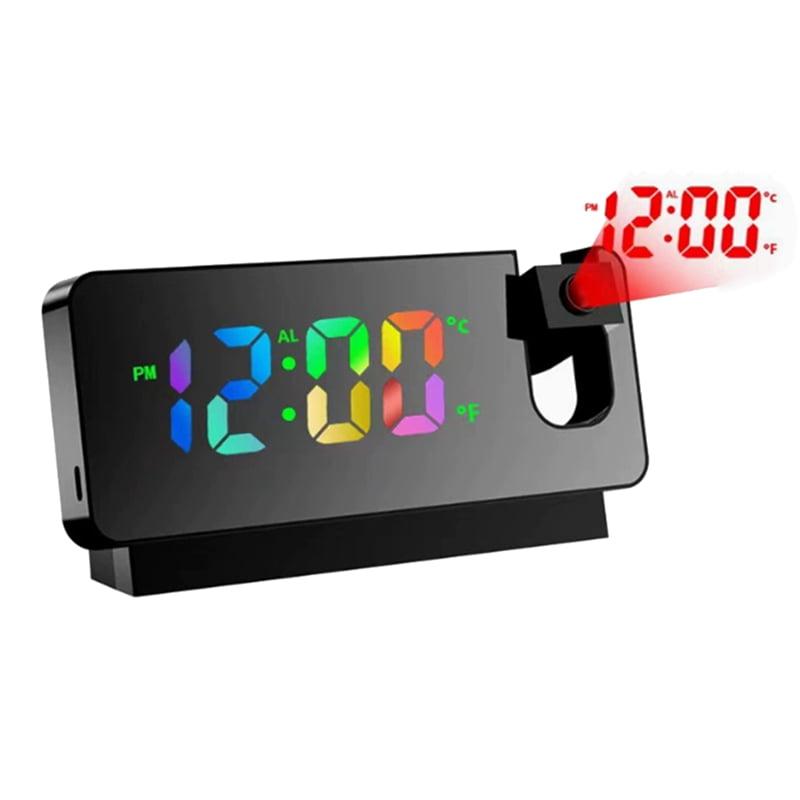 Luminous Mirror Projection Clock LED Large Screen Digital Projection ...