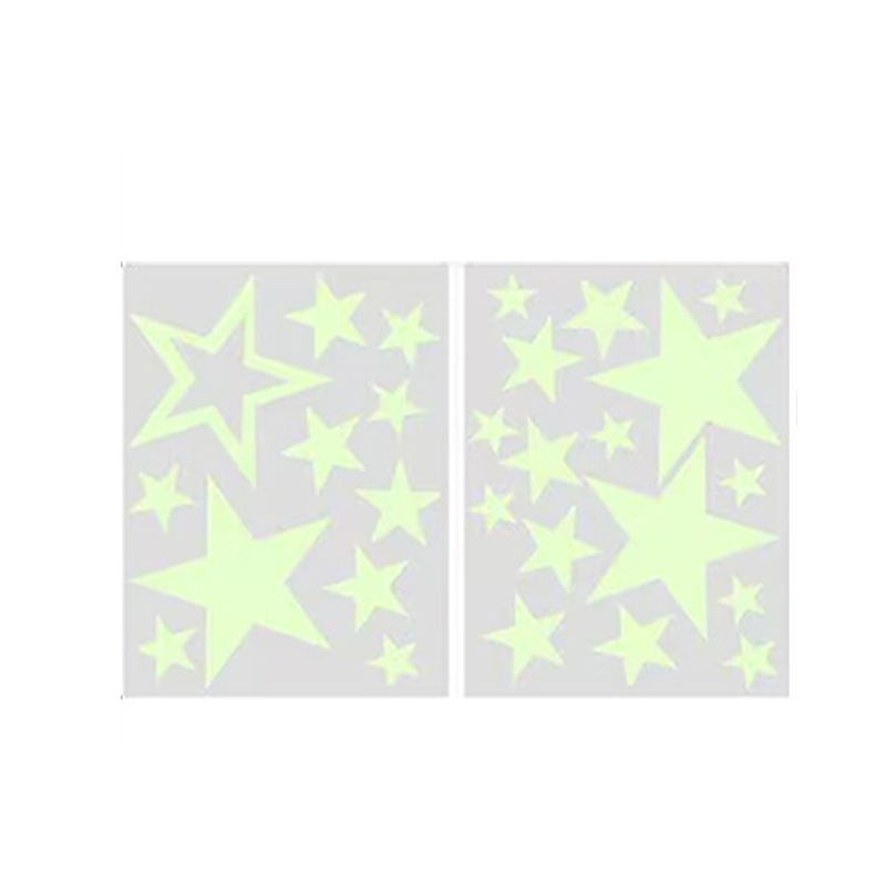 Luminous Moon Stars Dots Wall Sticker Glow In The Dark Stickers Kids ...