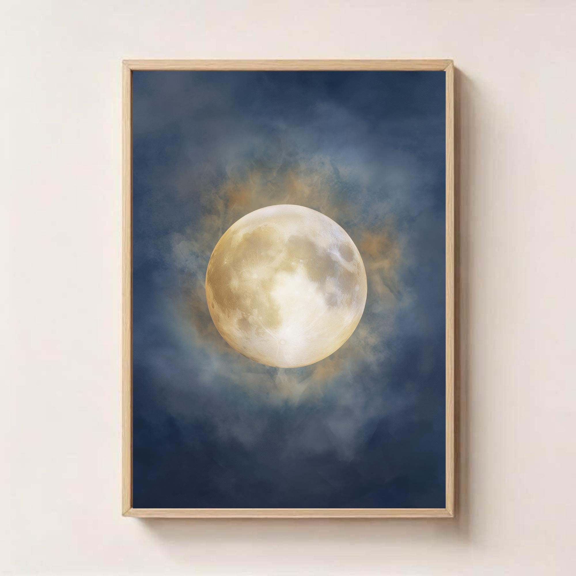 Luminous Moon Wall Art , Celestial Artwork For Illumination, Intuition ...