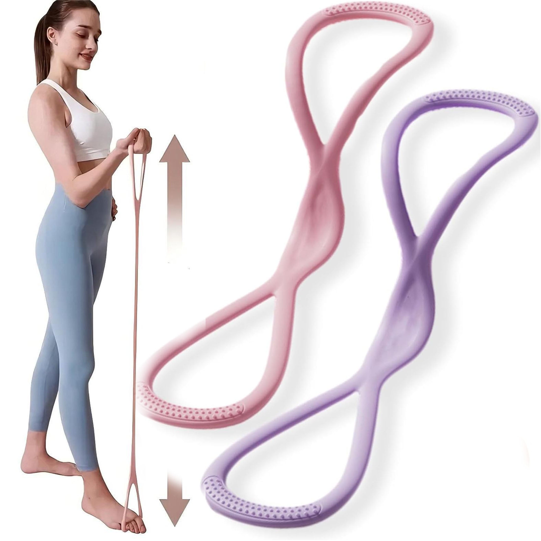 Luminous/Novealcrbe Resistance Bands,Figure 8 Fullbody Yoga Pulling ...