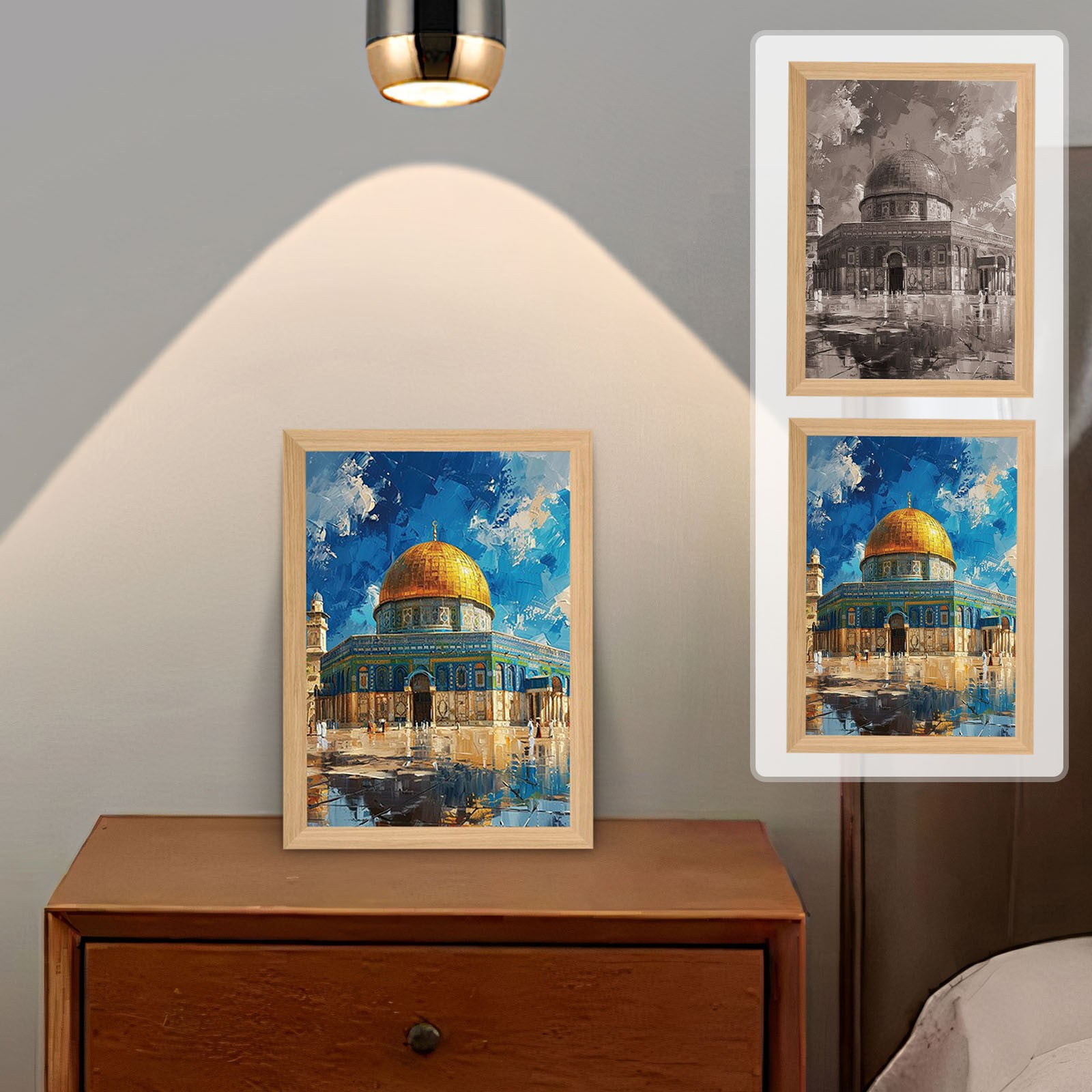 Luminous Painting Modern Decorative Wall Art | Adjustable White & Warm ...