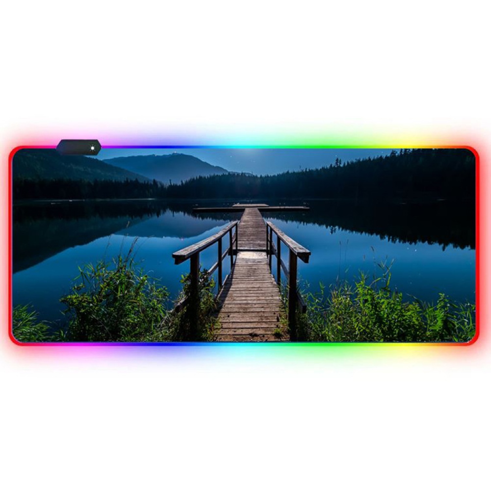 Luminous RGB LED Lights Desktop Gaming Mouse Pad Cushion Computer ...