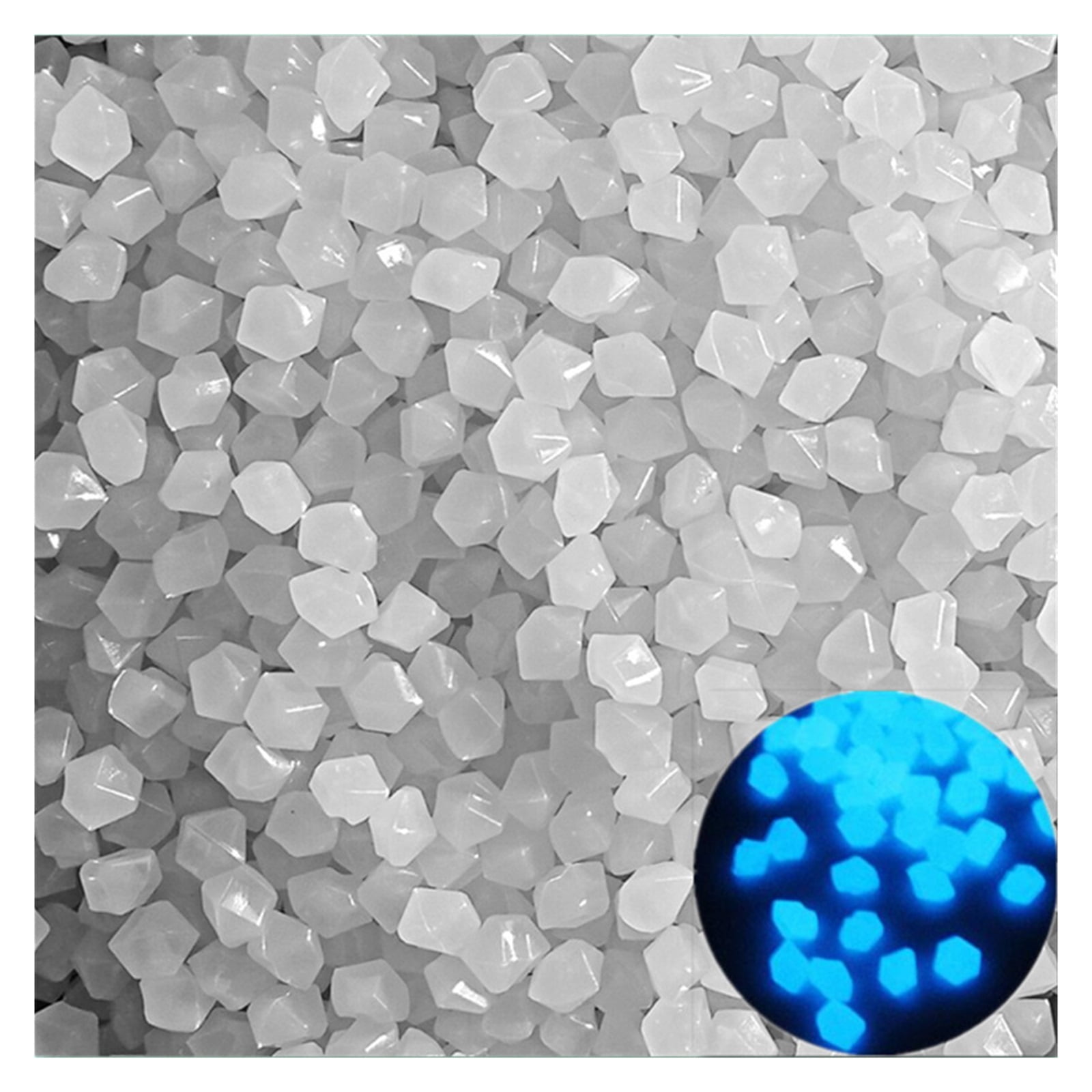 Luminous Rhombus Pebbles, Luminous Pebbles, Glow in the Dark, 1000 PCS ...