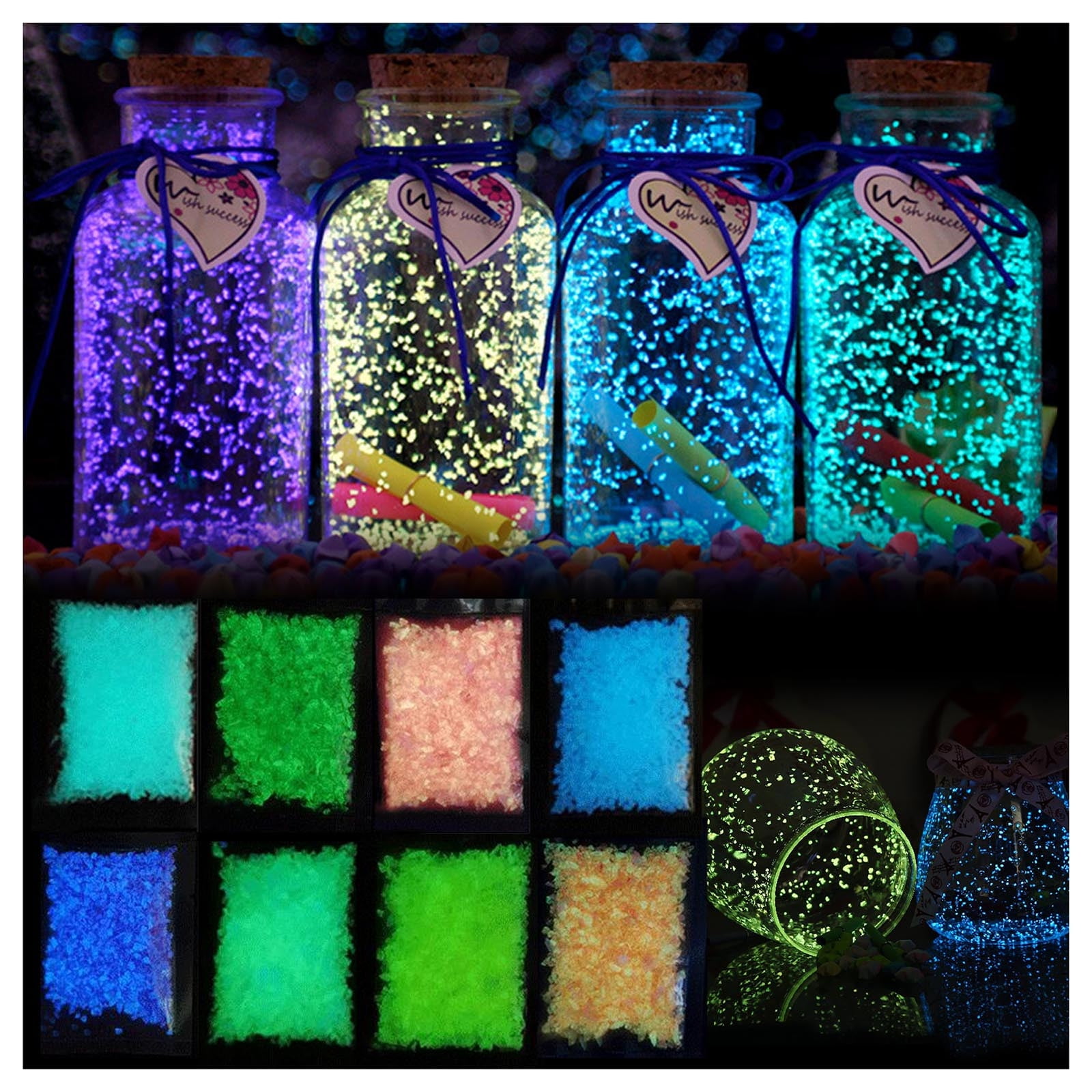 Luminous Sand Stones,Glow in The Dark Rocks for Fish Tank, Aquarium ...