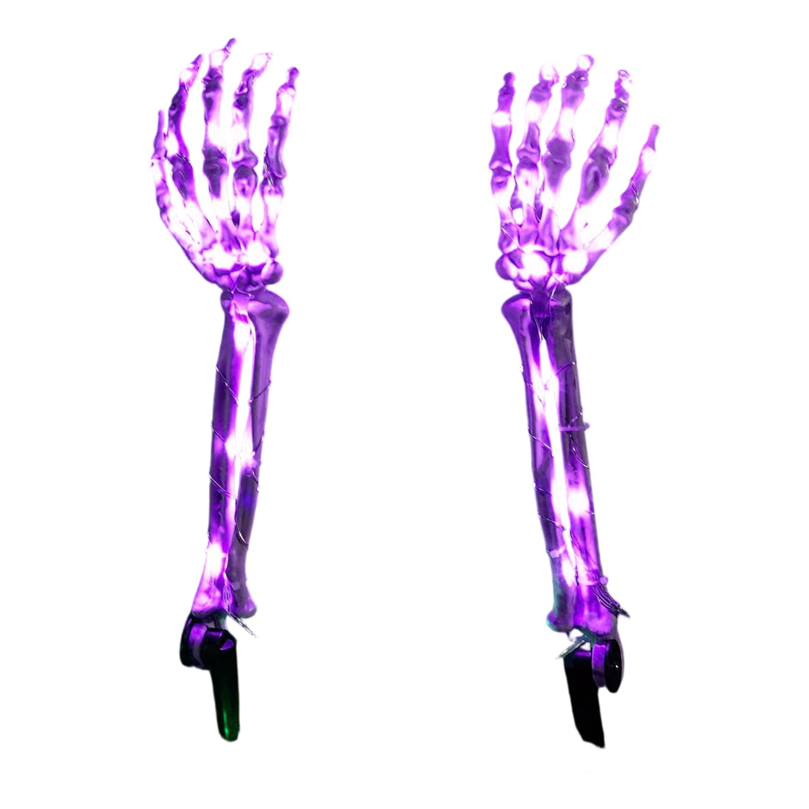 Luminous Skeleton Hands and Arms Stakes, 2Pack Halloween Yard ...