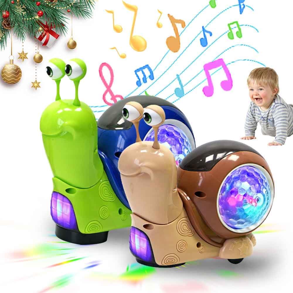 Luminous Snail Toy, 2025 Electric Snail Crawling Toy with Music ...