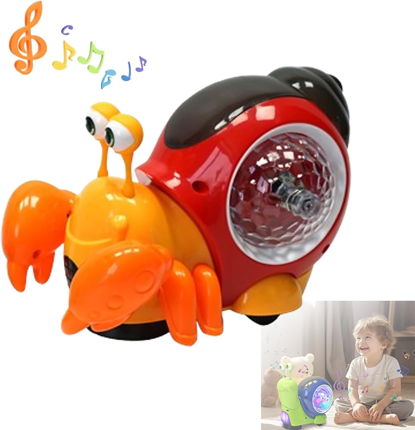 Luminous Snail Toy, 2025 New Baby Toddler Electric Snail Toy Cute ...