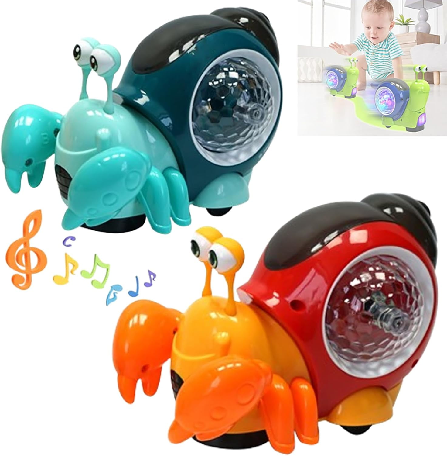 Luminous Snail Toy, 2025 New Baby Toddler Electric Snail Toy Cute ...