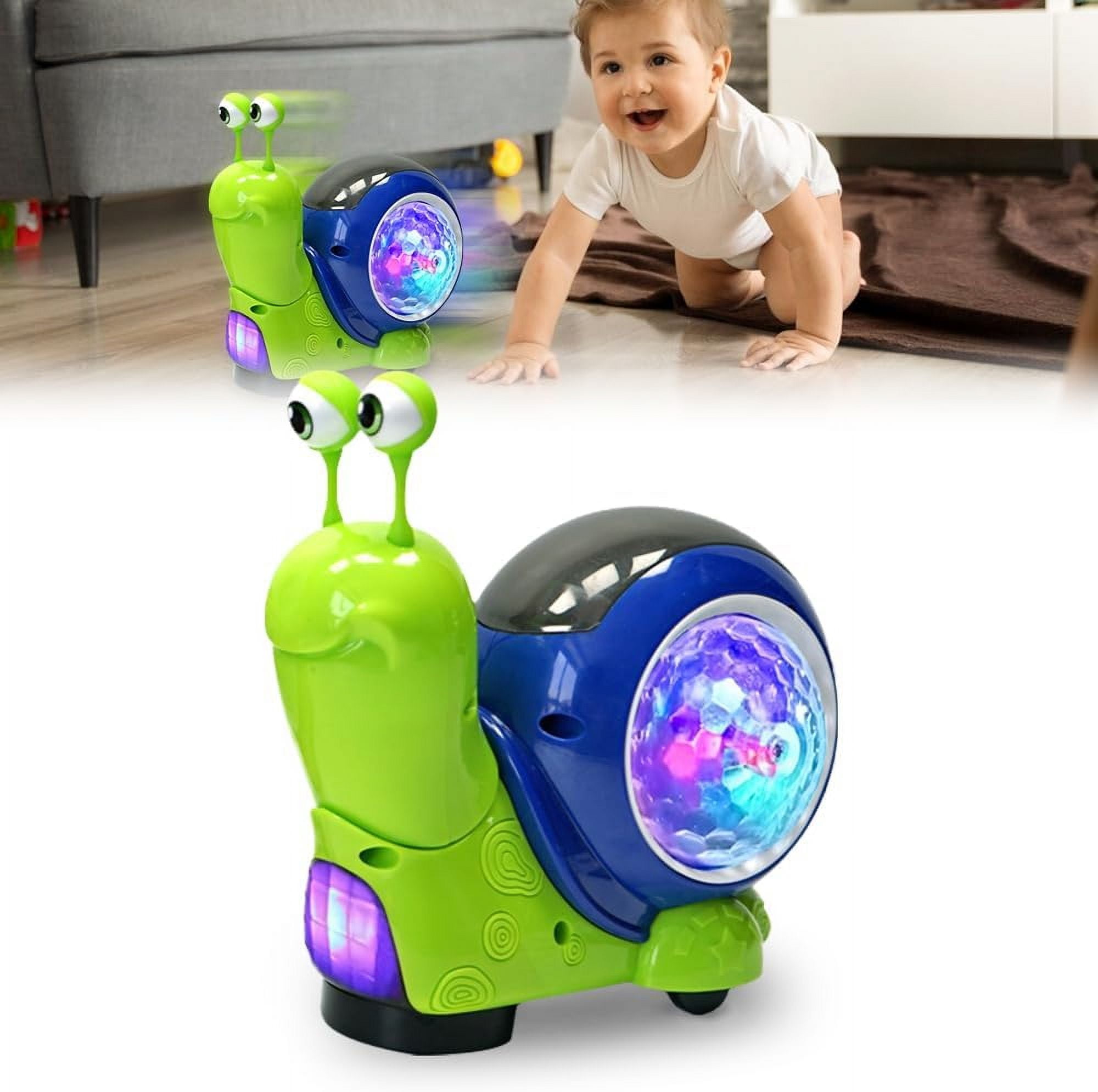 Luminous Snail Toy, 2025 New Disco Snail Toy, Crawling Snail Toy with ...