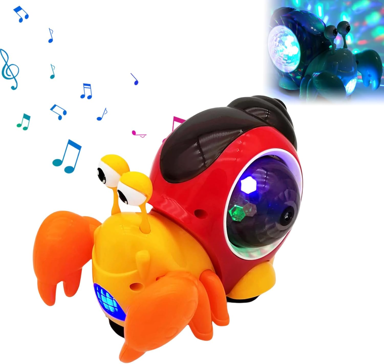 Luminous Snail Toy, 2025 Upgrade Electric Snail Toy Tummy Time Crawling ...