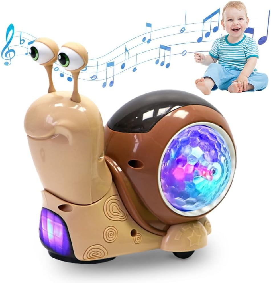 Luminous Snail Toy,2025 Upgraded Snail Toy,Crawling Snail Toy With ...