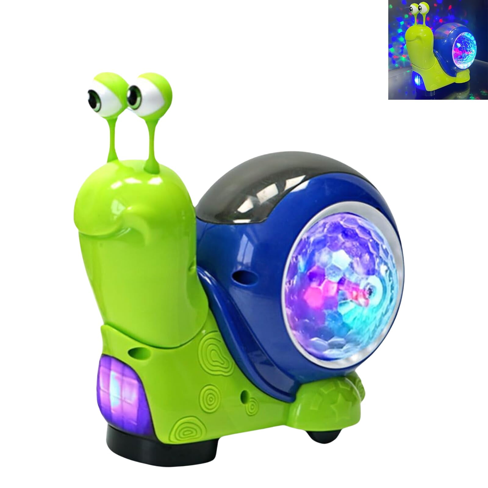 Luminous Snail Toy for Babies, 2024 New Crawling Snail with Music and ...