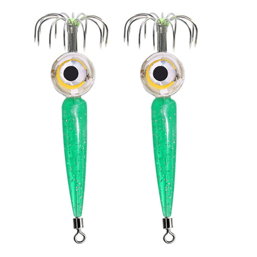 Luminous Squid Jig Hook Set With Underwater Led Lures For Catching Fish ...