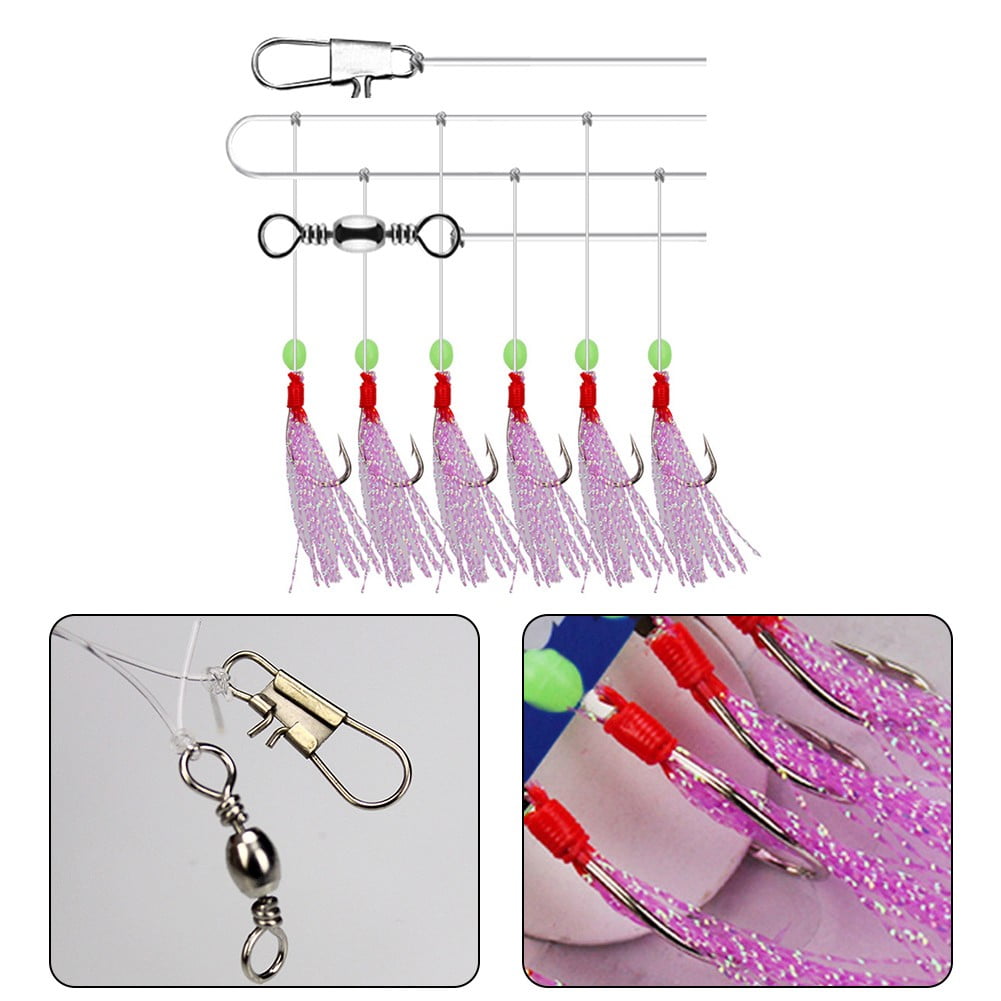 Luminous String Hook Fishing Hooks Fishing Tackle Colourful Fishing ...