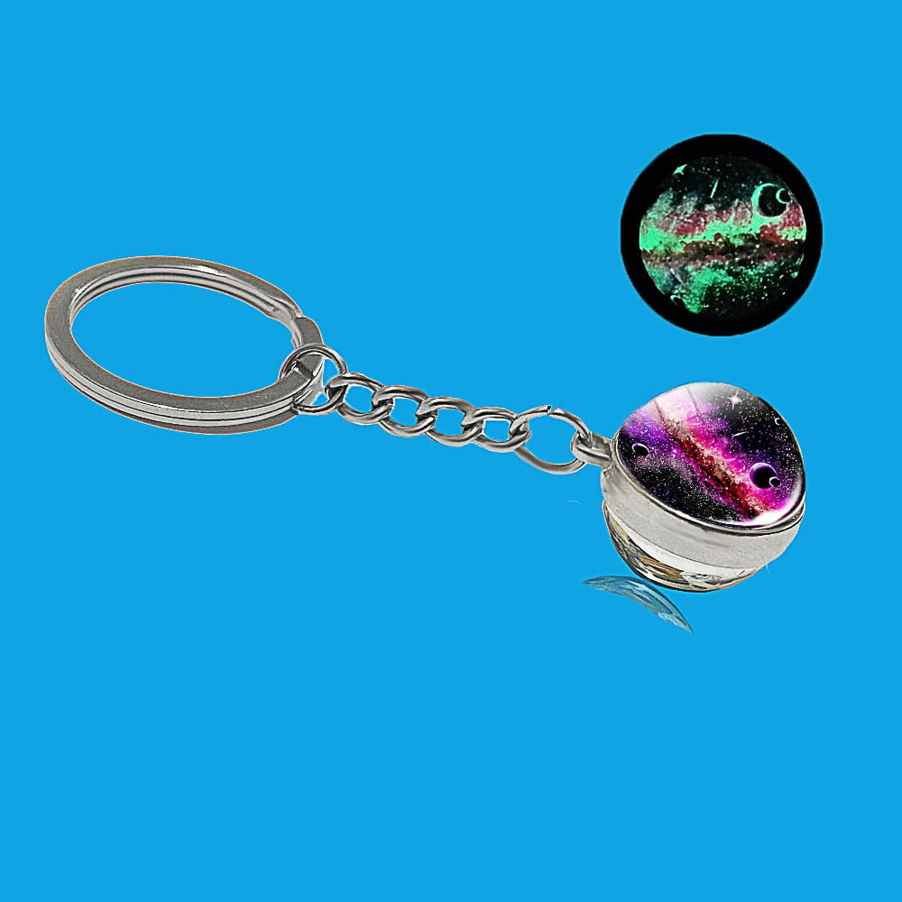 Luminous Universe Star Keychain Solar System Earth Pendant Galaxy ...