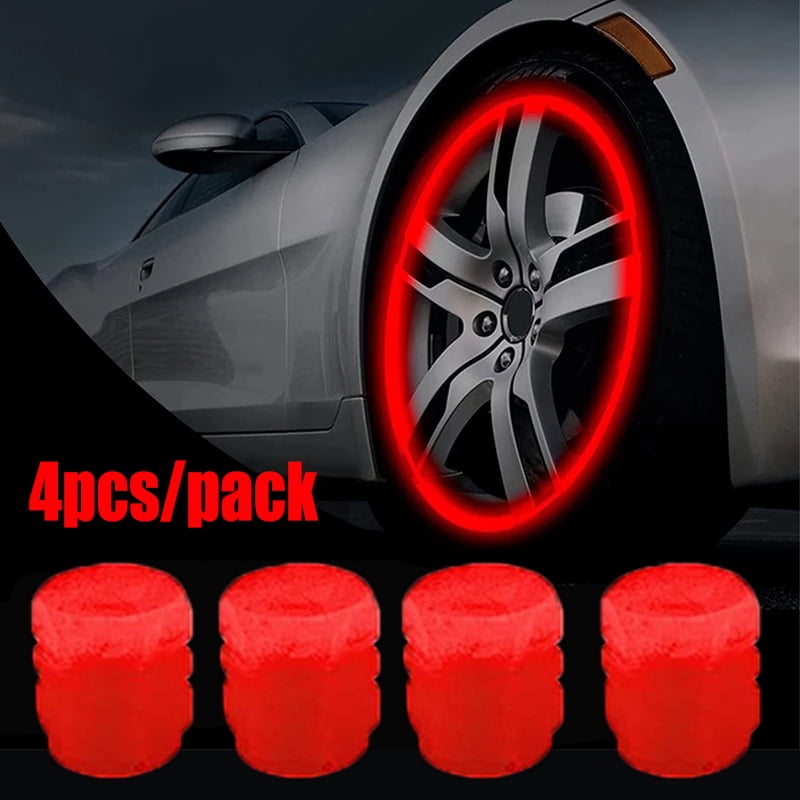 Luminous Valve Caps Fluorescent Night Glowing Car Motorcycle Bicycle ...